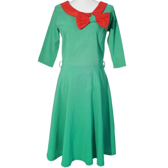 Lindy Bop | Dresses | Lindy Bop Pinup95style Christmas Dress Green With ...